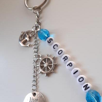 Scorpion Key Ring, Austrian Crystals Key Ring, Key Ring With Pendants ...