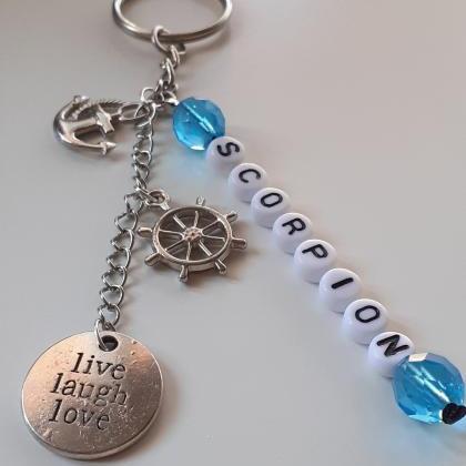 Scorpion Key Ring, Austrian Crystals Key Ring, Key Ring With Pendants ...