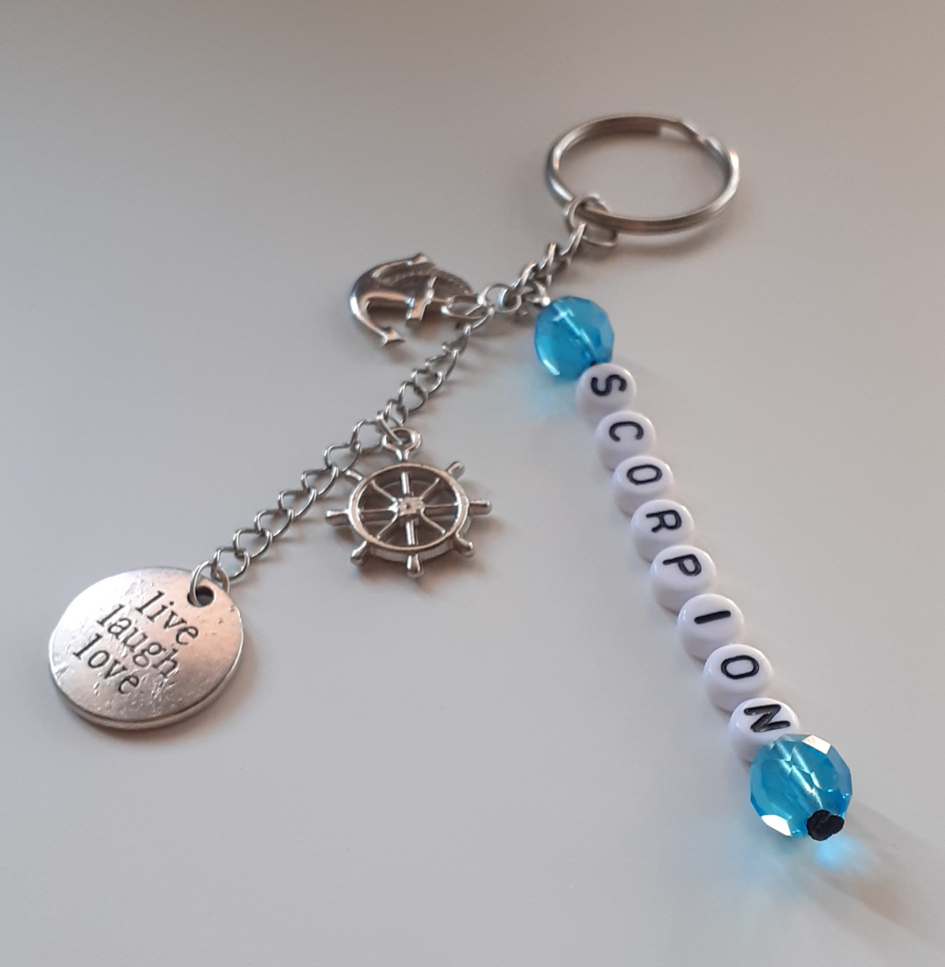 Scorpion Key Ring, Austrian Crystals Key Ring, Key Ring With Pendants ...